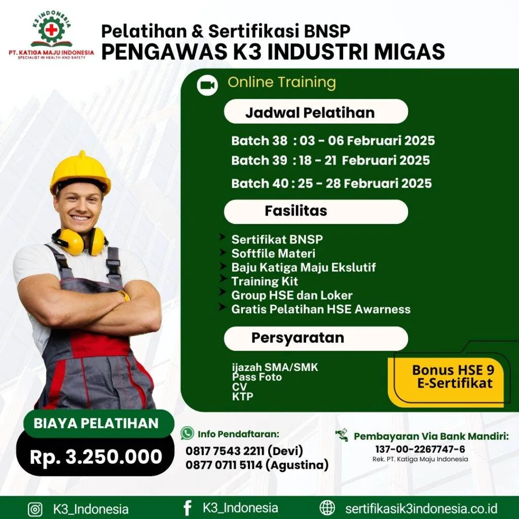 Sertifikasi K3 Indonesia - PT. Katiga Maju Indonesia