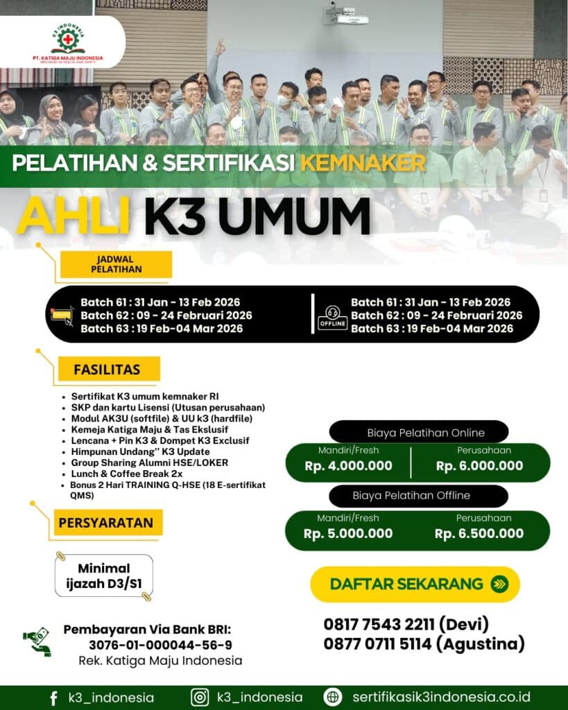 Perbedaan Sertifikasi K3 Umum Kemnaker dan BNSP - Sertifikasi K3 ...